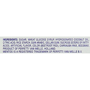 Mentos Chewy Mint Candy Roll, Strawberry, Non Melting, Party,15 Count (Pack of 1)