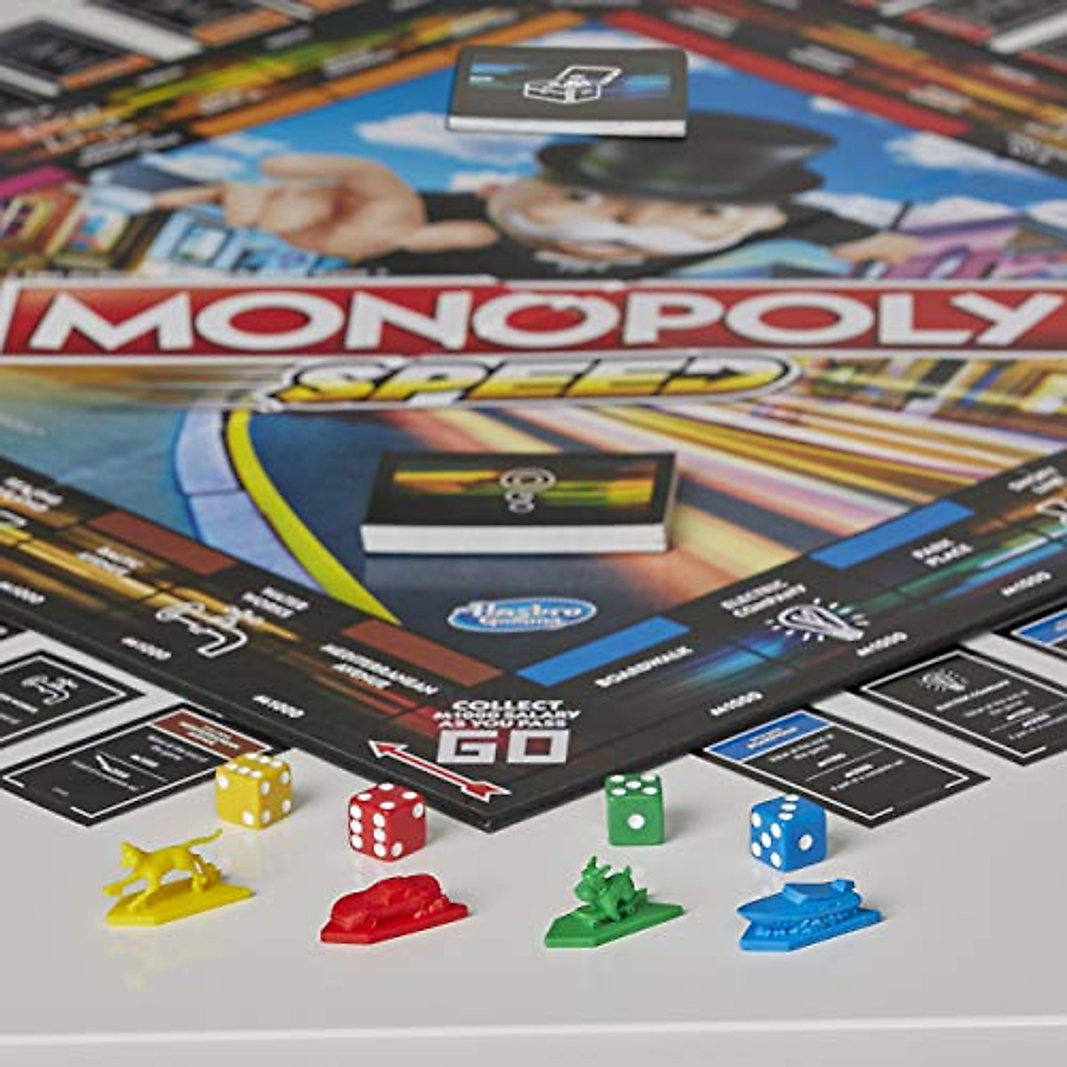 Monopoly Speed Board Game, Play in Under 10 Minutes, Fast-Playing Board Game for Ages 8 and Up, Game for 2-4 Players