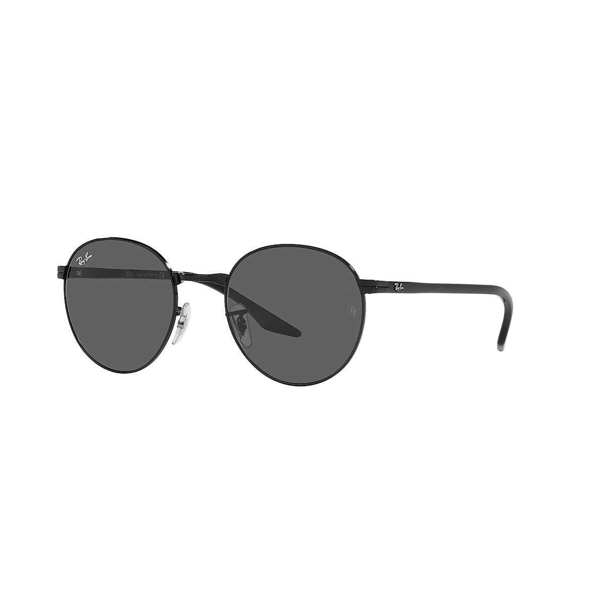 Ray-Ban RB3691 Round Sunglasses, Black/Dark Grey, 51 mm