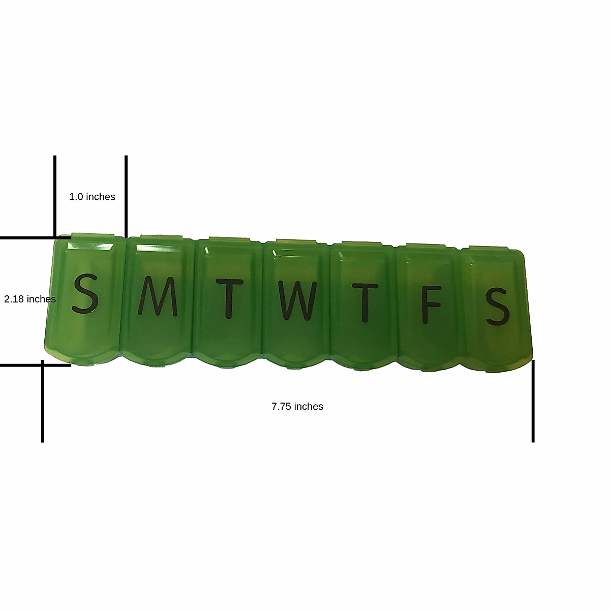 Apex 7-Day Ultra Bubble-Lok Pill Organizer (XL, Kelly Green)