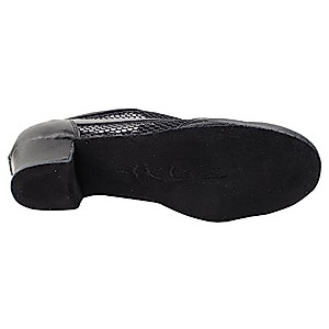 Very Fine Dancesport Shoes - Women's Latin, Salsa Ballroom Practice Dance Shoes - Classic 2009-1.5" Heel & Canvas Mesh Shoe Bag (Black Leather, Size 9)