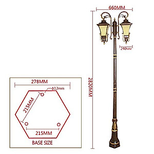 MRFX Modern Chinese-Style Aluminum Alloy Double-Headed Garden Lights, Residential Park Street Lighting Home Garden Decoration Lights, Waterproof IP65