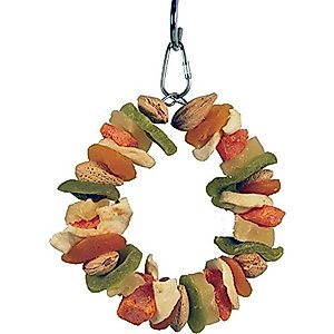 A&E Cage Company 001445 Happy Beaks Deluxe Fruit Ring Toy Multicolored