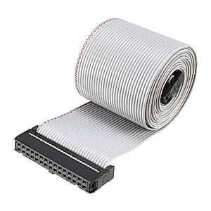 uxcell IDC Gray Wire Flat Ribbon Cable 30 Pins 128cm Length 2.54mm Pitch Type-C