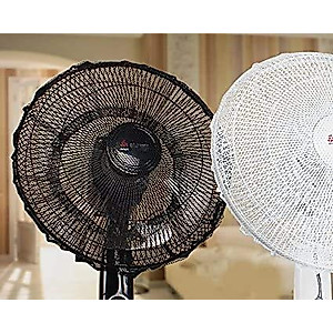 Asekonc 2 Pack Round Electric Fan Guard Dust Cover，Damp-Proof Cover for Pedestal Fan Summer Washable Dustproof Safety Fan Protection