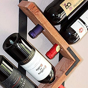 Iron Wood Creative Simplicity Wall Hanging Wine Rack | Simple Goblet Storage Rack Creative Simplicity Wall Creative Simplicity Wall Wine Rack | Nordic Hanging Bottle Rack 25X12.5X95Cm J1015, PIBM