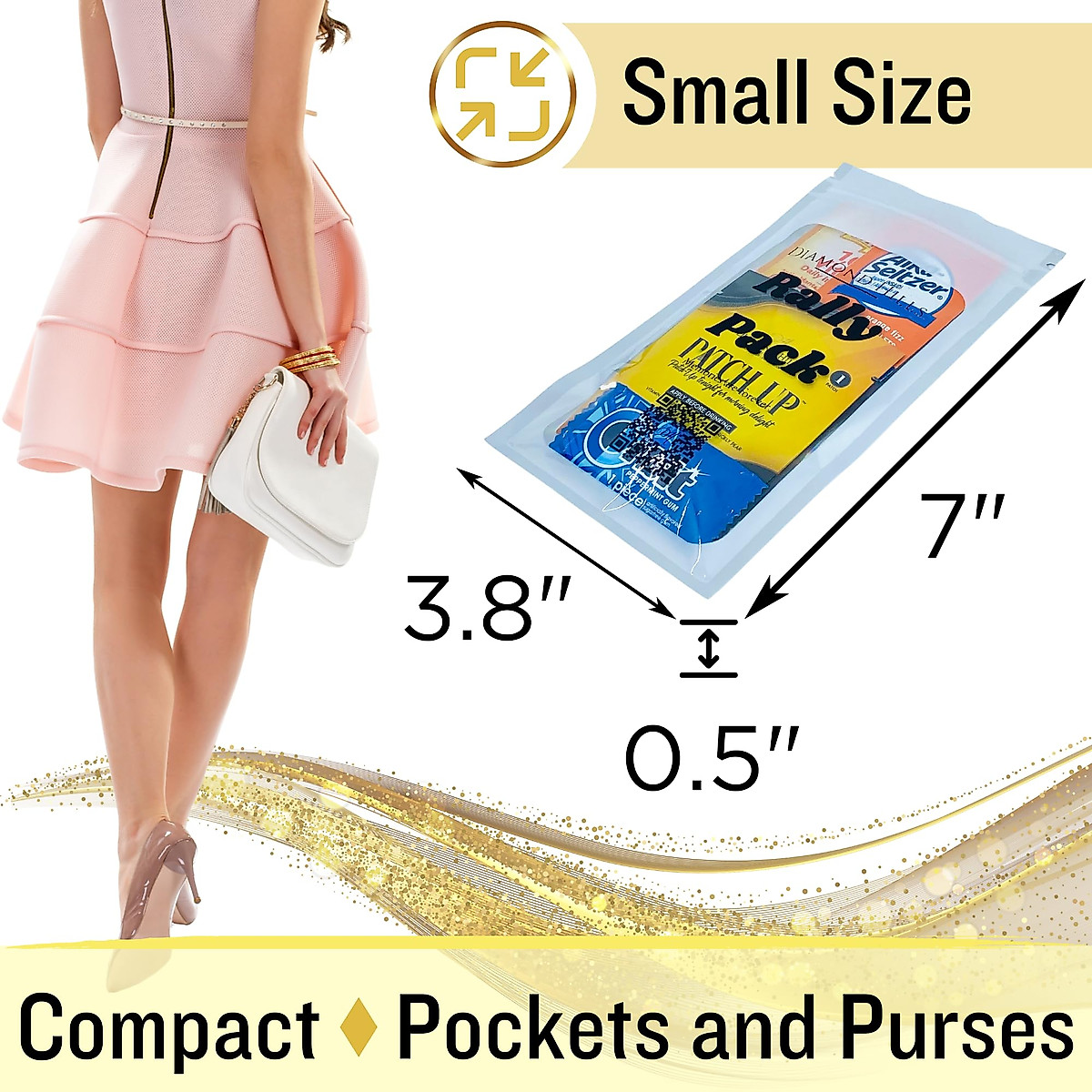 Diamond Hills Adult Party Kit Supplies in Bag, Bachelor and Bachelorette Party Favors, Bridesmaid Gifts, Emergency, Rally Pack, 4pk