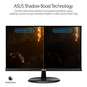 ASUS VP249QGR 23.8 Gaming Monitor 144Hz Full HD (1920 x 1080) IPS 1ms FreeSync Extreme Low Motion Blur Eye Care DisplayPort HDMI VGA,BLACK (Renewed)