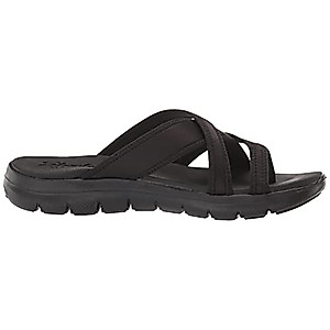 Skechers Women's Sporty Sandal Sport, Black/Black, 8