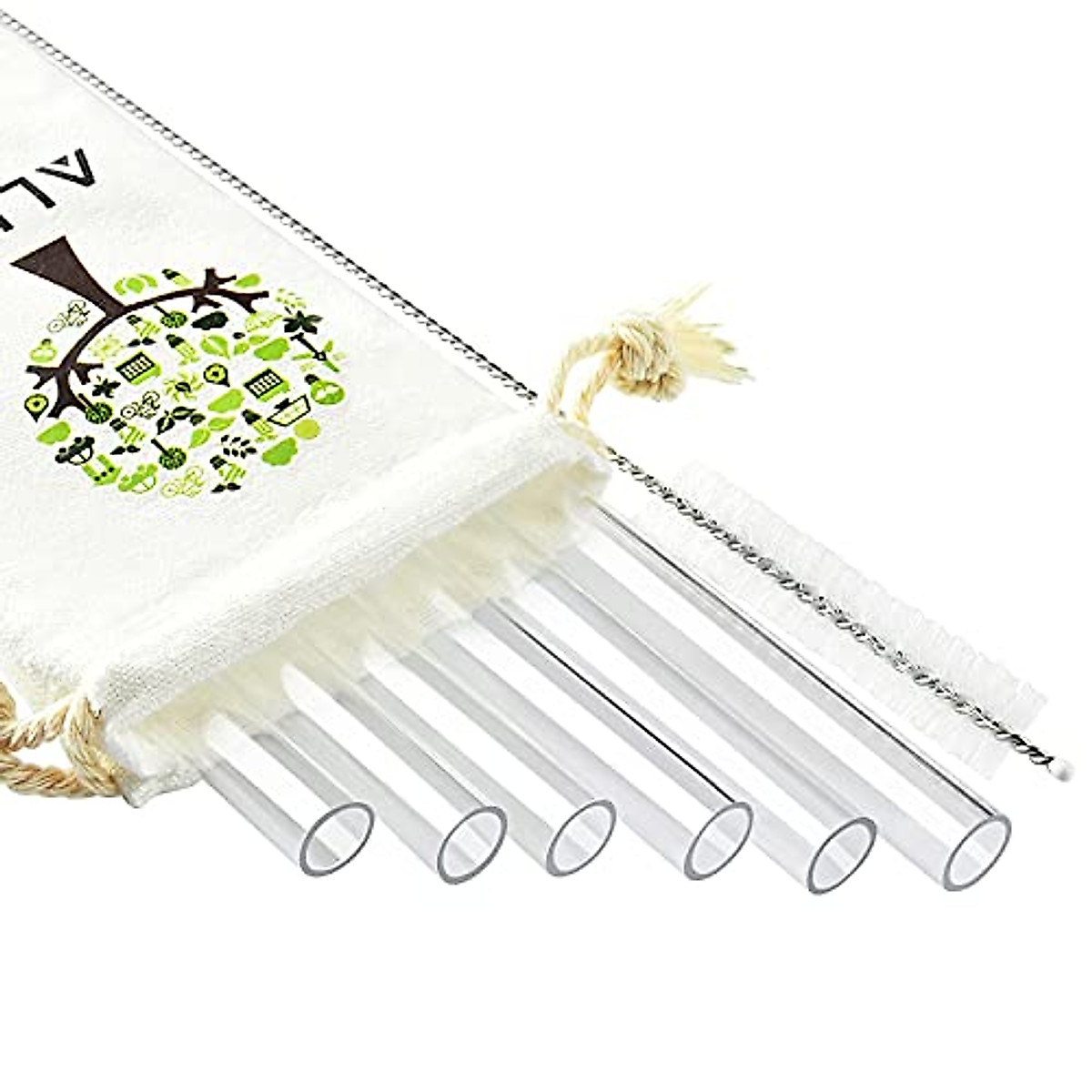 ALINK 10 Tritan Reusable Straws + 6 Tritan Smoothie Straws