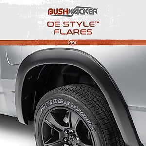 Bushwacker 40082-02 Black OE-Style Smooth Finish Rear Fender Flares for 2007-2013 Sierra 1500; 2007-2014 Sierra 2500 HD