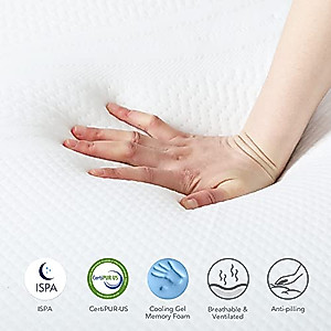 Sweetnight King Mattress, 12 Inch Gel Memory Foam Mattress in a Box for Cooling Sleep, Flippable Mattress with Two Firmness Preference, Pressure Relieving, CertiPUR-US Certified, Gray and White