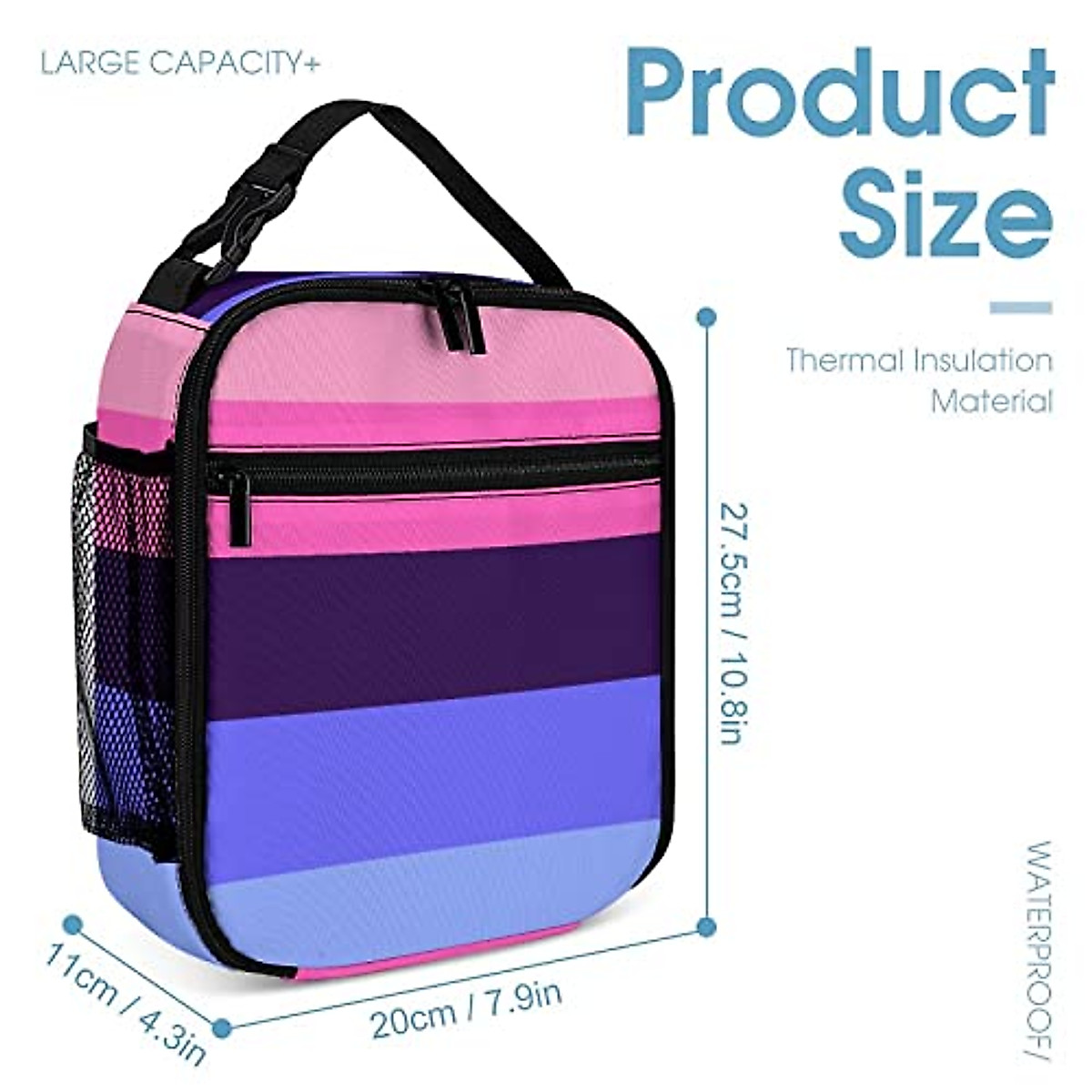 SDERDZSE Omnisexual Pride LGBTQ Backpack Set Lightweight Laptop Backpack with Lunch Bag And Pencil Case for Women Men