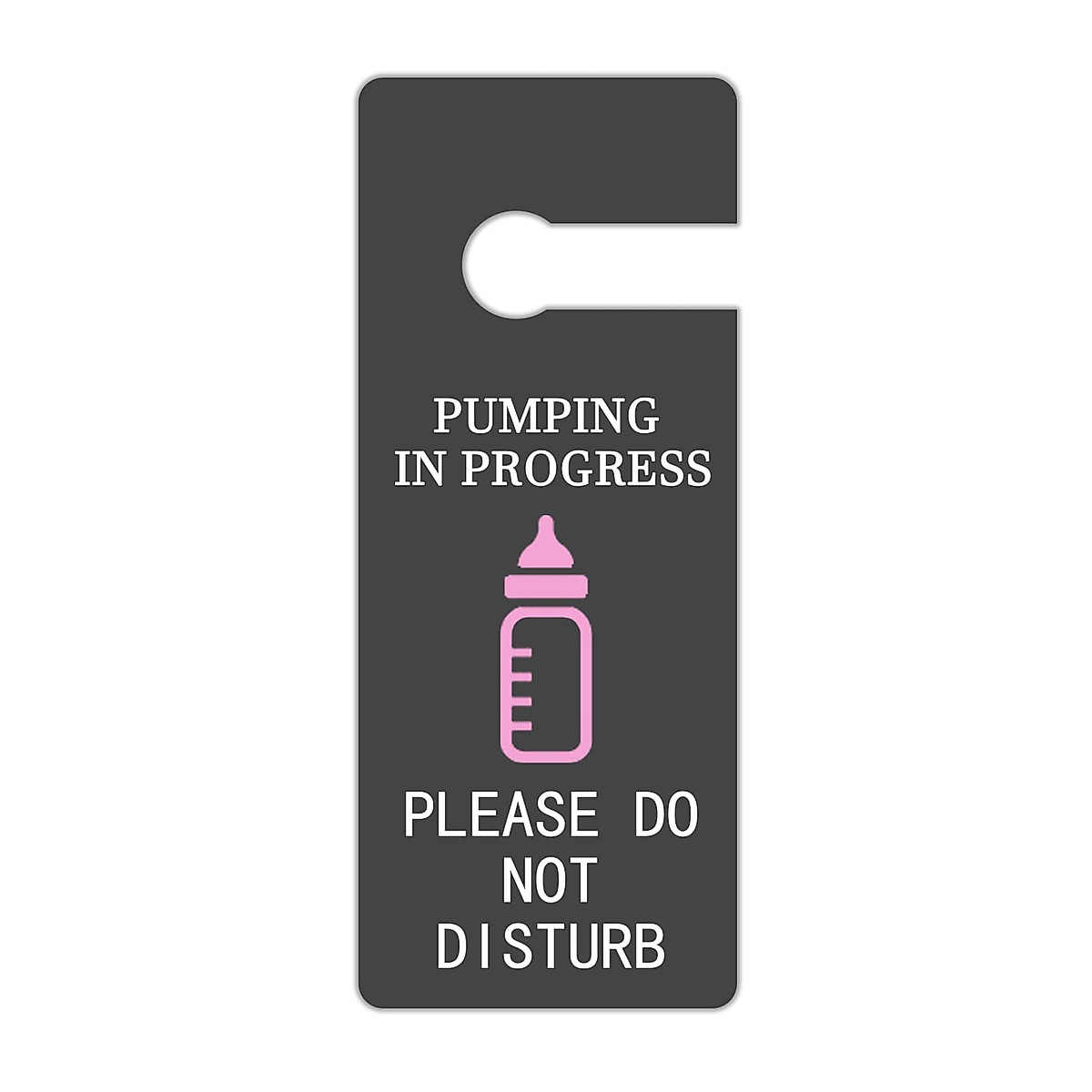 Pumping in Progress Door Sign,Do Not Disturb Door Wood Hanging Sign,Breastfeeding Sign Pumping Room Door Hanger Sign 3.7x9 inch