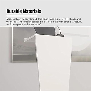 Floor Standing Podium Church Lecterns Simple Podium Stand Easy to Assemble Pulpits with Casters and Storage Space Lecterns