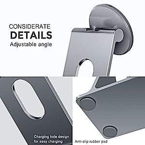 Lucrave Magnetic Phone Stand Holder for Desk, Adjustable Aluminum MagSafe Cell Phone Stand Cradle Compatible with iPhone 15 14 13 12 Pro Max Plus Mini MagSafe Case All Phones