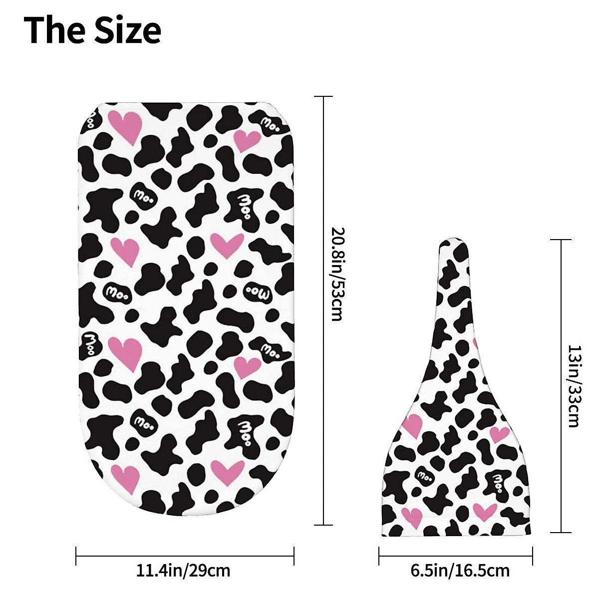 Cow Print Pink Heart Baby Stuff Newborn Swaddle and Hat Set Stretchy Soft Funny Baby Receiving Blanket Gifts for Infant Baby Boy Girl