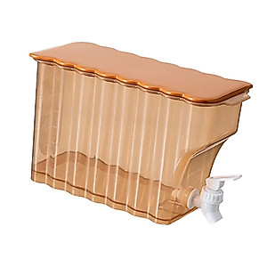 Faucet Cold Water Kettle, High Capacity Cold Water Bucket PP for Office (Orange)