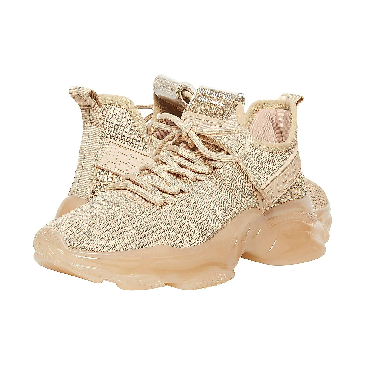 Steve Madden Women's Maxima Sneaker, Blush Multi, 8.5