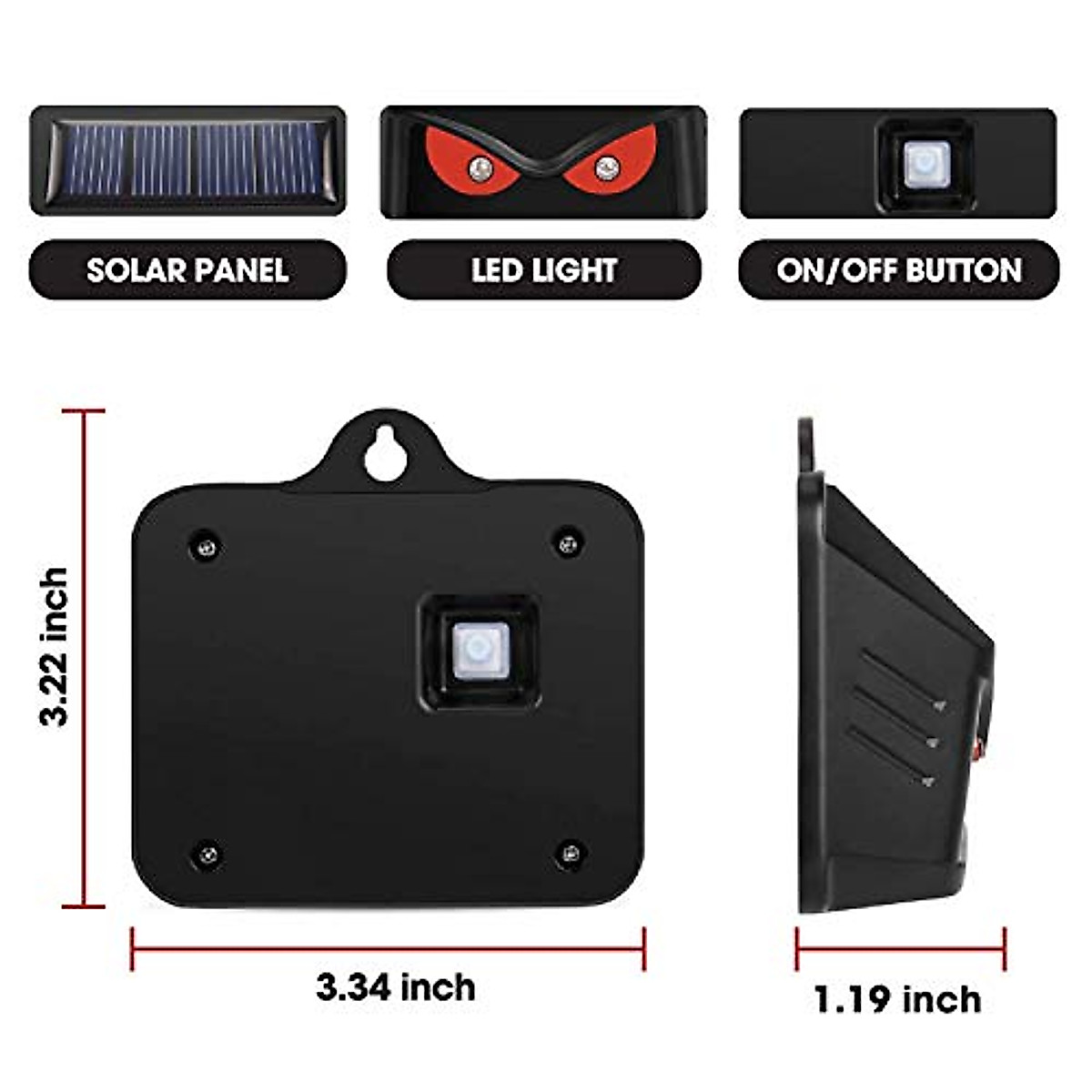 4 Packs Animal Repellent - Solar Predator Control Lights - Fox Deterrents for Gardens - Deer Repellent Devices - Raccoon Repellent - Cat Repellent - Fox Repellent - Motion Sensor Eye Guard