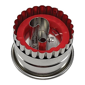 R&M International Christmas Linzer Cookie Cutters, Angel, Candy Cane, Bethlehem Star, Bell, Christmas Tree, Ornament, 6-Piece Set