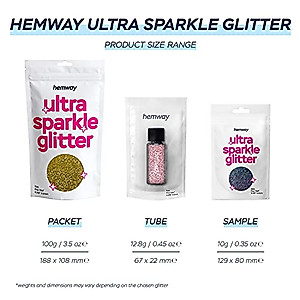Hemway Premium Ultra Sparkle Glitter Multi Purpose Metallic Flake for Arts Crafts Nails Cosmetics Resin Festival Face Hair - Mother of Pearl Iridescent - Microfine (1/256" 0.004" 0.1mm) 100g / 3.5oz