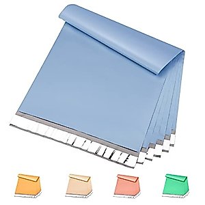 Metronic Poly Mailers 10x13 100 Pcs | Medium Size Shipping Bags for Clothing | Large Poly Mailer Bags, Shipping Envelopes, Mailing Bags for Small Business ,Waterproof and Tear-Proof Poly Bags Blue
