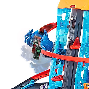 Metal Machines Gorilla Rampage Garage Track Set Vehicle Playset with Mini Toy Racing Car by ZURU Cars Play Set Compatible with Other Brands