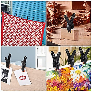 UTEBIT 8/12 Muslin Clamps 4'' Portable Black Backdrop Background Clamps Heavy Duty Paper Clips for Photo Studio, Woodwork, Artwork (12Packs)