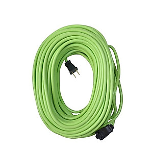 Yard Master 9940010 Outdoor Garden 120-Foot Extension Cord, Water Resistant, Durable 16 Gauge 2 Pronged, Highly Visible, 10 Amps, Lime Green & Woods E-102 Heavy Duty Cord Storage Wheel, 125-Foot