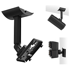 (2 Pack) Adjustable Speaker Wall Mount for Bose Cube Speaker, Ceiling & Wall Mount for Bose UB-20, UB-20 Series II, WB-50 II, Lifestyle Series, Soundtouch Series, Cinemate, Acoustimass Series Black
