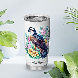 Ospreys Gifts, Personalized Tumbler with Ospreys Animal’s Name – Custom Cup for Animal Lovers, Gift for Women, Men, Boys, Girls, Gift for Birthdays & Christmas, 20oz Steel Coffee Cup iJ63aL