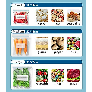 65-Piece Reusable Food Storage Bags Set | BPA-Free Bags for Freezer, Snacks, Fruits, Vegetables, Meats | Eco-Friendly Bags in Various Sizes