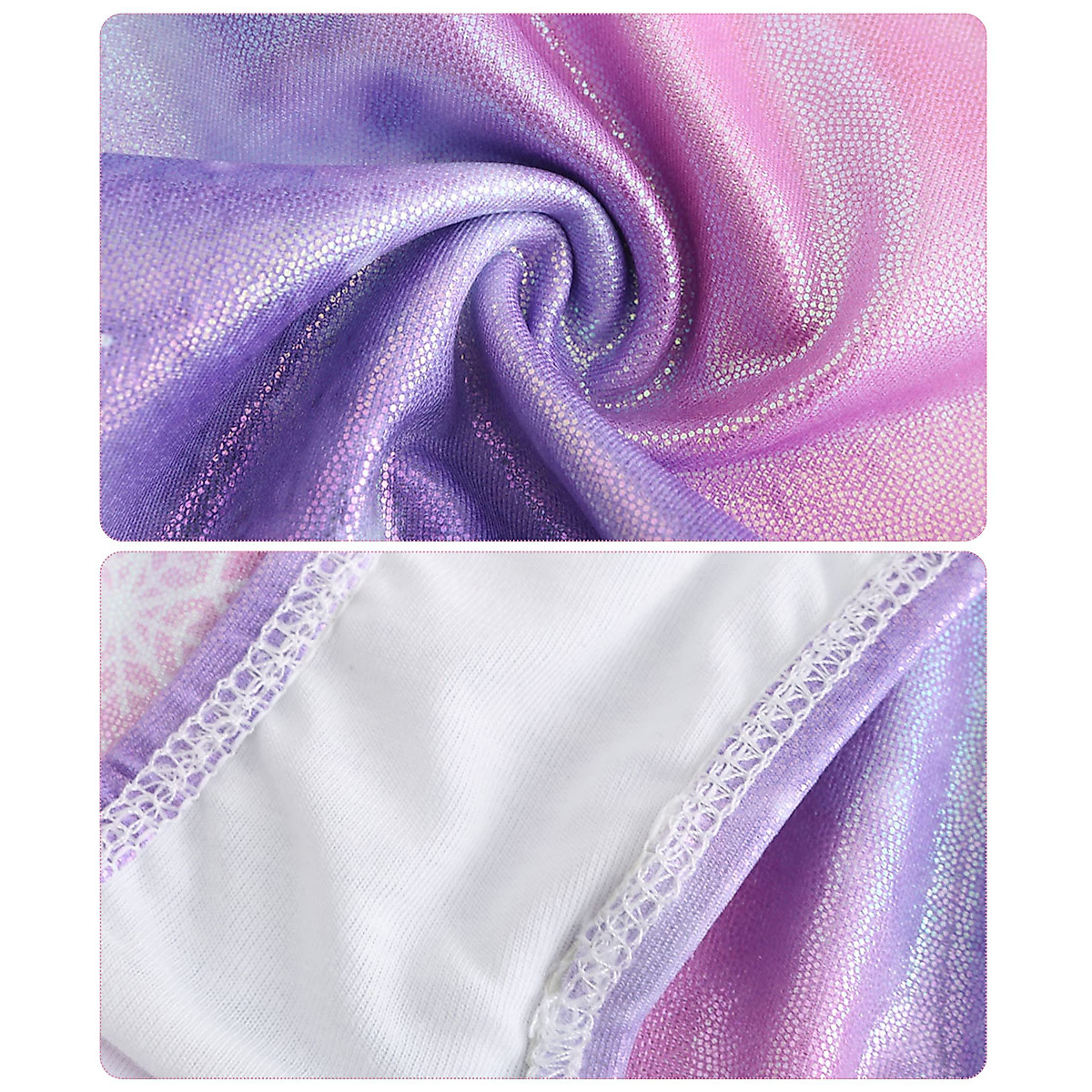 Happy Cherry Girls Long Sleeve Gymnastic Leotard One Piece Sparkly Leotard for Tumbling Dance Unitard Ballet Dancing Bodysuit Biketards