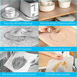 DTTEOME Shelf Liner, Non Adhesive Kitchen Cabinet Liner Drawer Mats, Easy to Cut Durable Non Slip Washable Oil Proof Pad for Fridge, Drawer, Pantry, Table, Shelves (Clear, 17.5 x 59 inch)