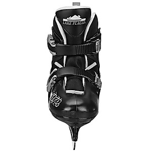 Lake Placid Boys Nitro 8.8 Adjustable Figure Ice Skate, Grey/Black, Medium (1-4)