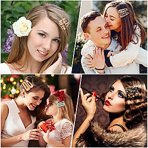 cridoz 12 Pcs Acrylic Resin Hair Barrettes Hair Clips for Women Hair Accessories