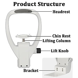 Optometry Lifting Chin Bracket Accessories For Optometry Equipment,with Height Adjustment Knob, Front Headrest Chin Ophthalmic Automatic Refractometer Support For Eyeglass Shops, Optometry Training Ce