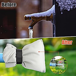 4 Packs Outdoor Faucet Covers - Thickened Winter Anti Freeze Hose Bib Cover, Waterproof PVC Spigot Socks for Outside Garden Pipe Insulation Protection Keep Warm