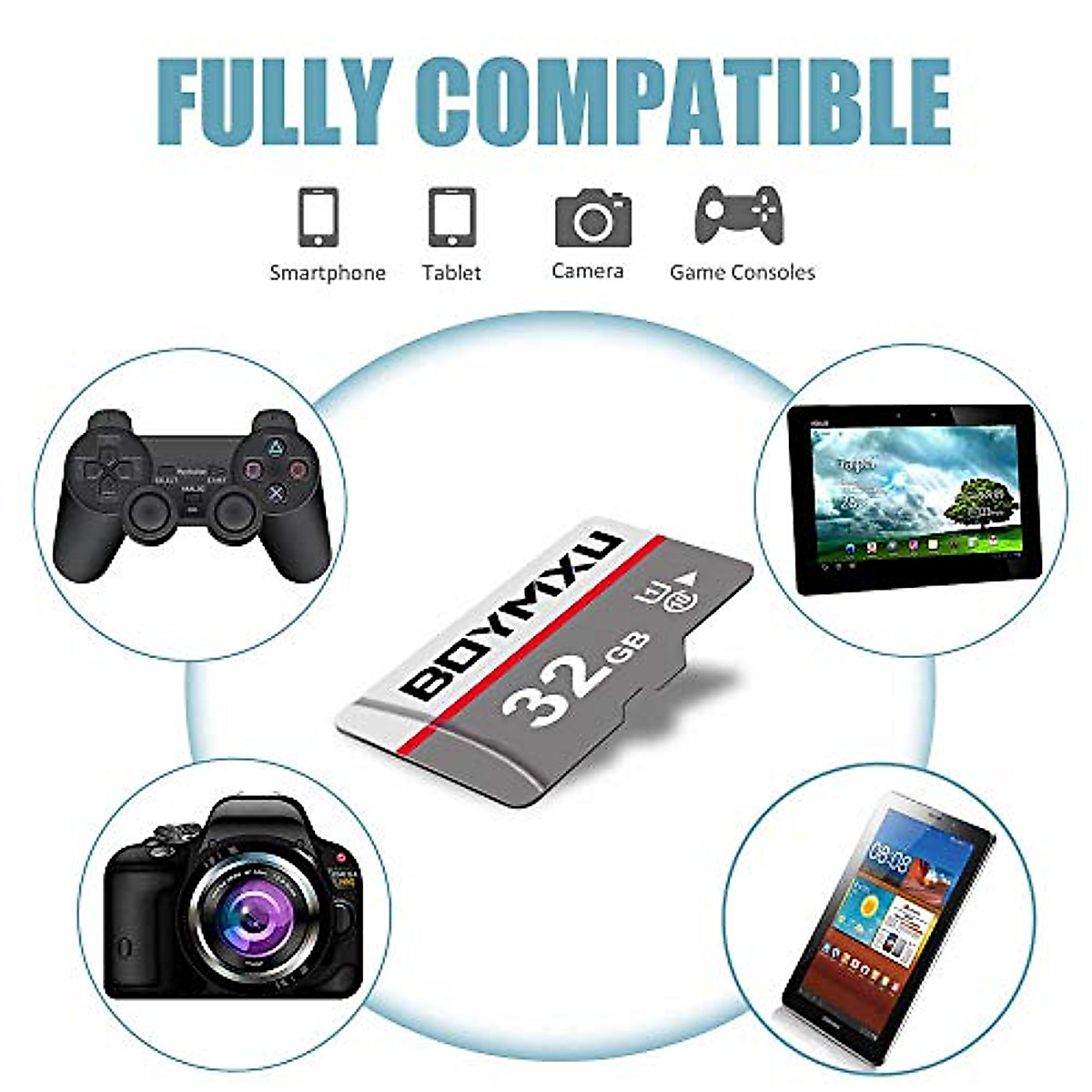 TF Memory Card 32GB,BOYMXU TF Card with Adapter,High Speed Memory Card Class 10 Memory Card for Phone Camera Computer-2 Pack