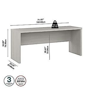 Bush Business Furniture Echo Computer Desk, Gray Sand