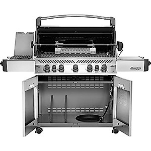 Napoleon P665RSIBPSS Prestige RSIB Propane Gas Grill, 665 sq. in + Infrared Side and Rear Burner, Stainless Steel