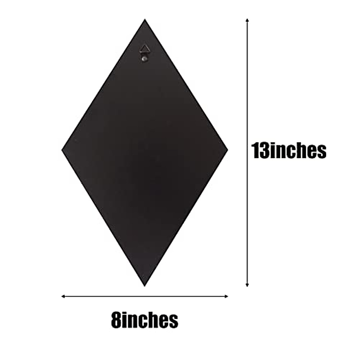 LYLDACER Yanliff Diamond Shape Decorative Wall Mirror.Set of 3,Hanging Chain Frameless Mirror. 8X13inches,Small Decor Mirror.