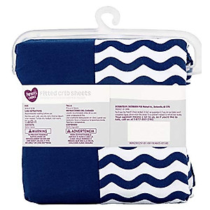 Parent's Choice Fitted Crib Sheet 100% Cotton (28in X 52 in) Standard Crib Sheet Blue 2 Piece