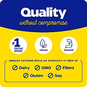Enzymedica, Immune Defense, Regular Strength, Proteolytic Enzymes for Immune Support, 60 Count