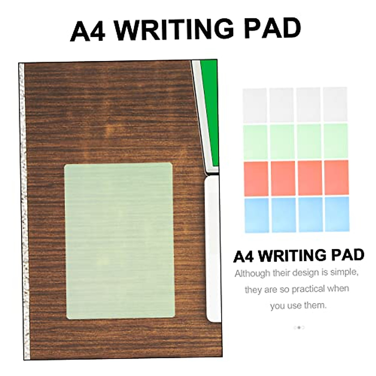 MAGICLULU Kids Writing Pad 64 Pcs Translucent Reading Strip Writing Pad Staples Plastic Clipboard A4 Plastic Clipboards Playdough Tools Writing Tablet for Bookmarks for Bulk Exam Pads