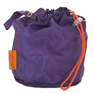 Purple Small GoKnit Pouch Project Bag w/ Loop & Drawstring