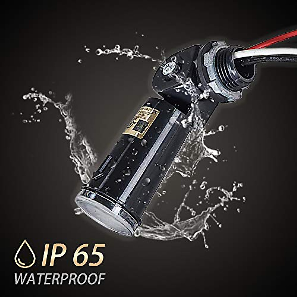 2 Pack Photocell Light Sensor Switch, Swivel Mount, 120-277V AC, Dusk to Dawn Security Light Detection, Hardwired, UL Listed, Photocell Light Control for LED Post Light, Wall Pack, Shoebox Lights