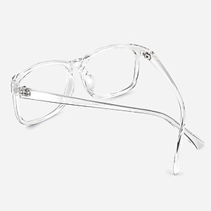 GQUEEN Fake Clear Lens Glasses Non Prescription Glasses Eyeglasses Rectangular Transparent Frame