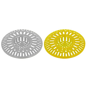 Bathroom Tub Basket Cover Hair Catcher - Pack of 2 - Shower Strainer Trap for Sink - Kitchen Drain Mech